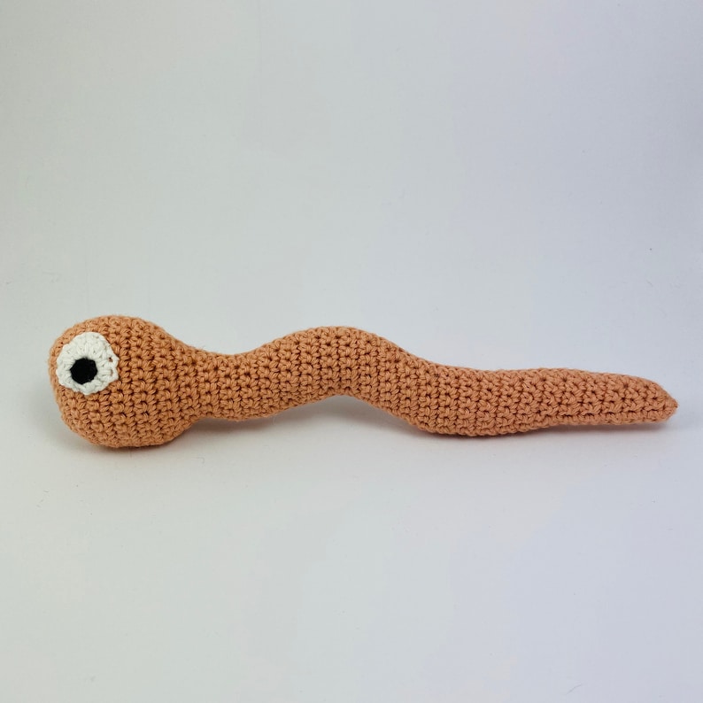 Crochet Earthworm Pattern, Amigurumi Earthworm Pattern, Crochet Worm ...