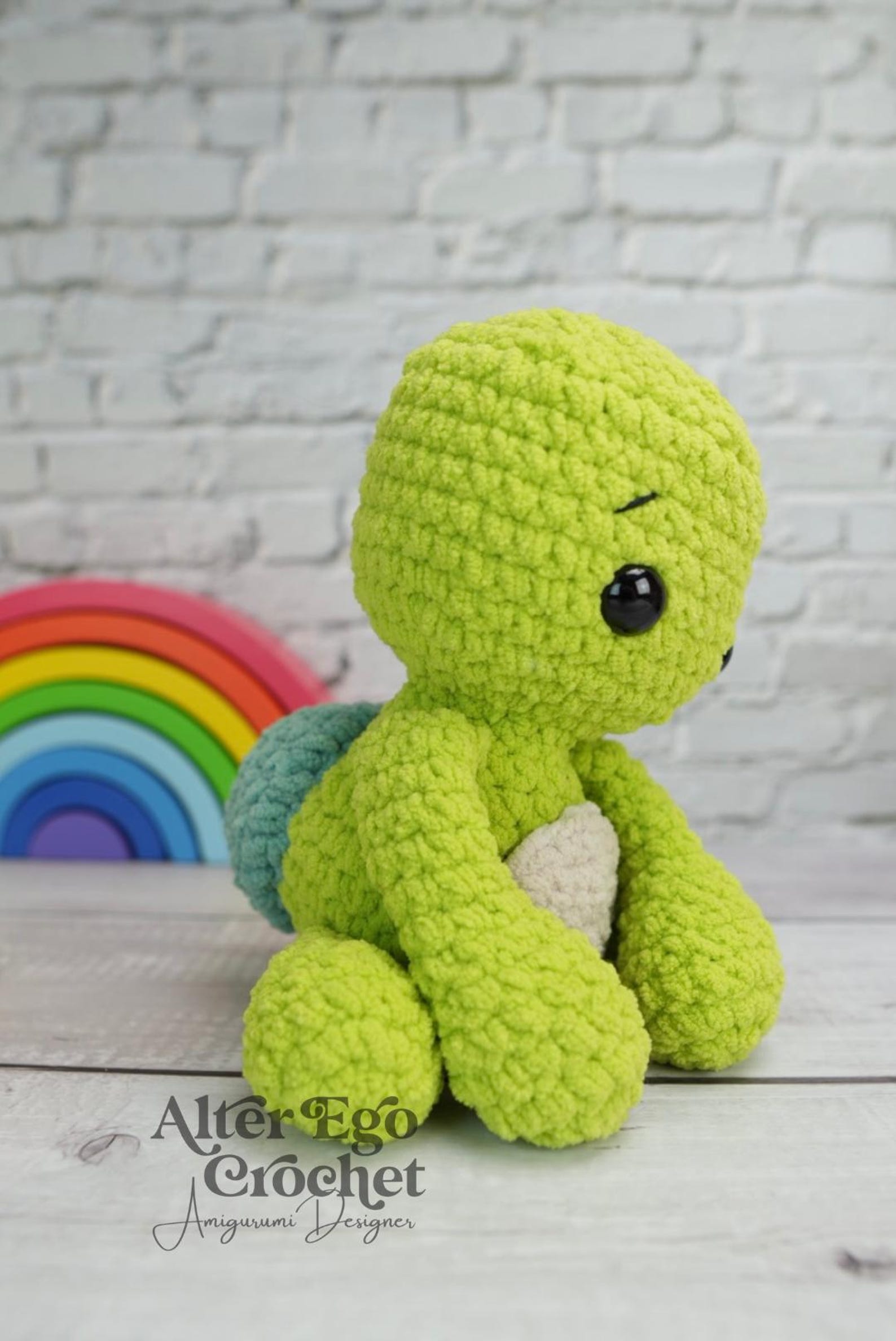 Turtle Plushie Amigurumi Crochet Pattern, Plush Toy, Teddy Bear, Animal ...