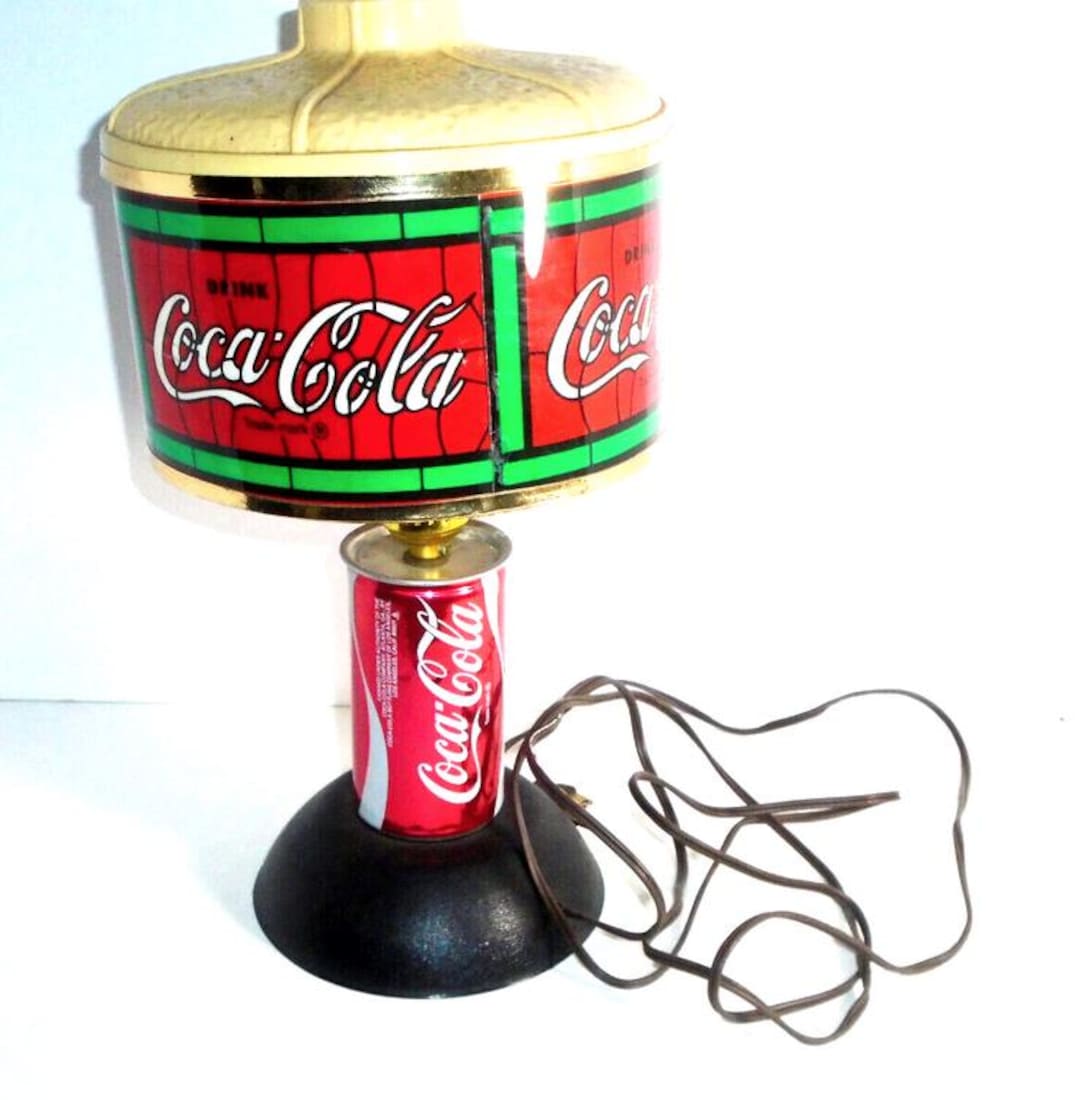 Vintage Coke Coca-cola Can Polar Bear Desk Lamp - Works! 90’s!! Very ...