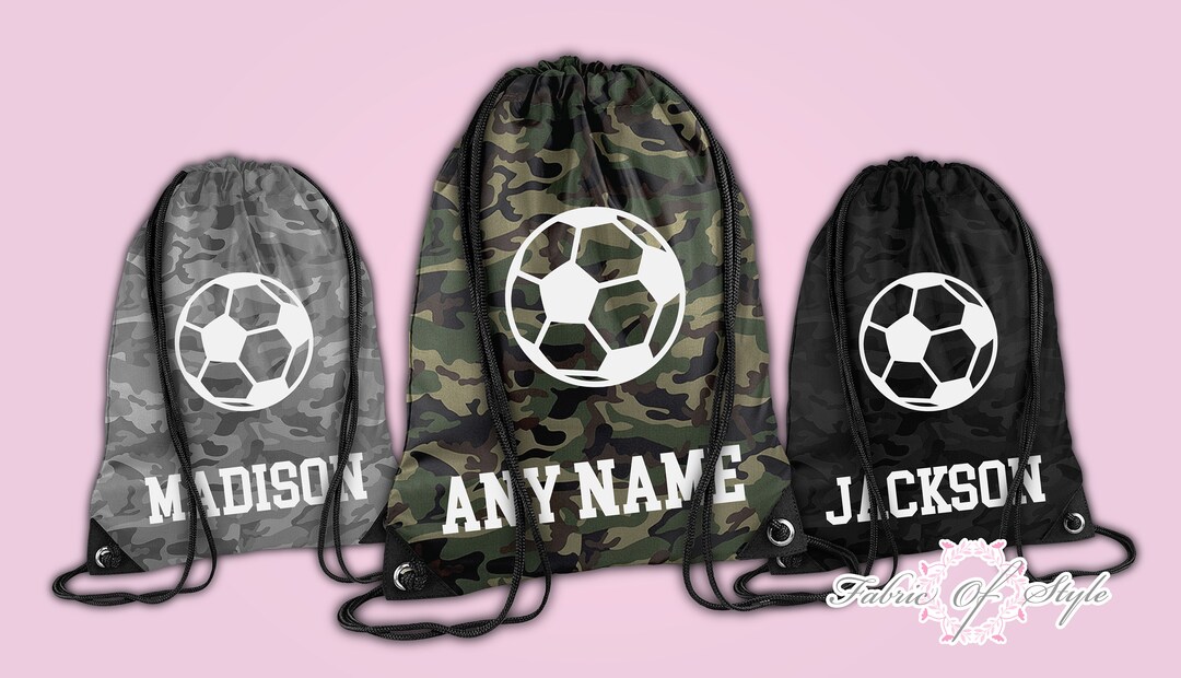 Personalized Football Camo Drawstring Bag - School PE Kit - Etsy