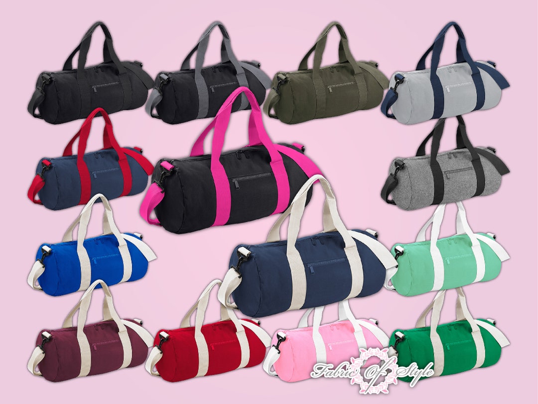 Bagbase Varsity Barrel Duffle Bag: Sports Gym Travel Bag - Etsy
