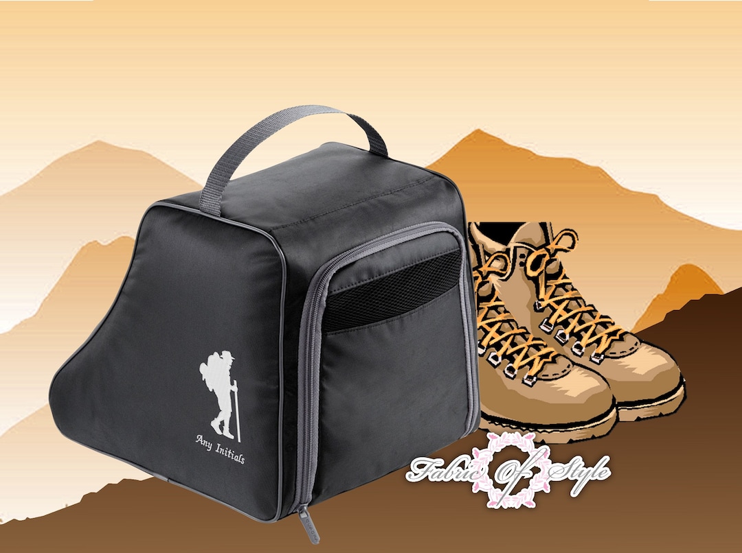 Hiker Personalised Embroidered Walking Boot Bag - Customised Hiking ...