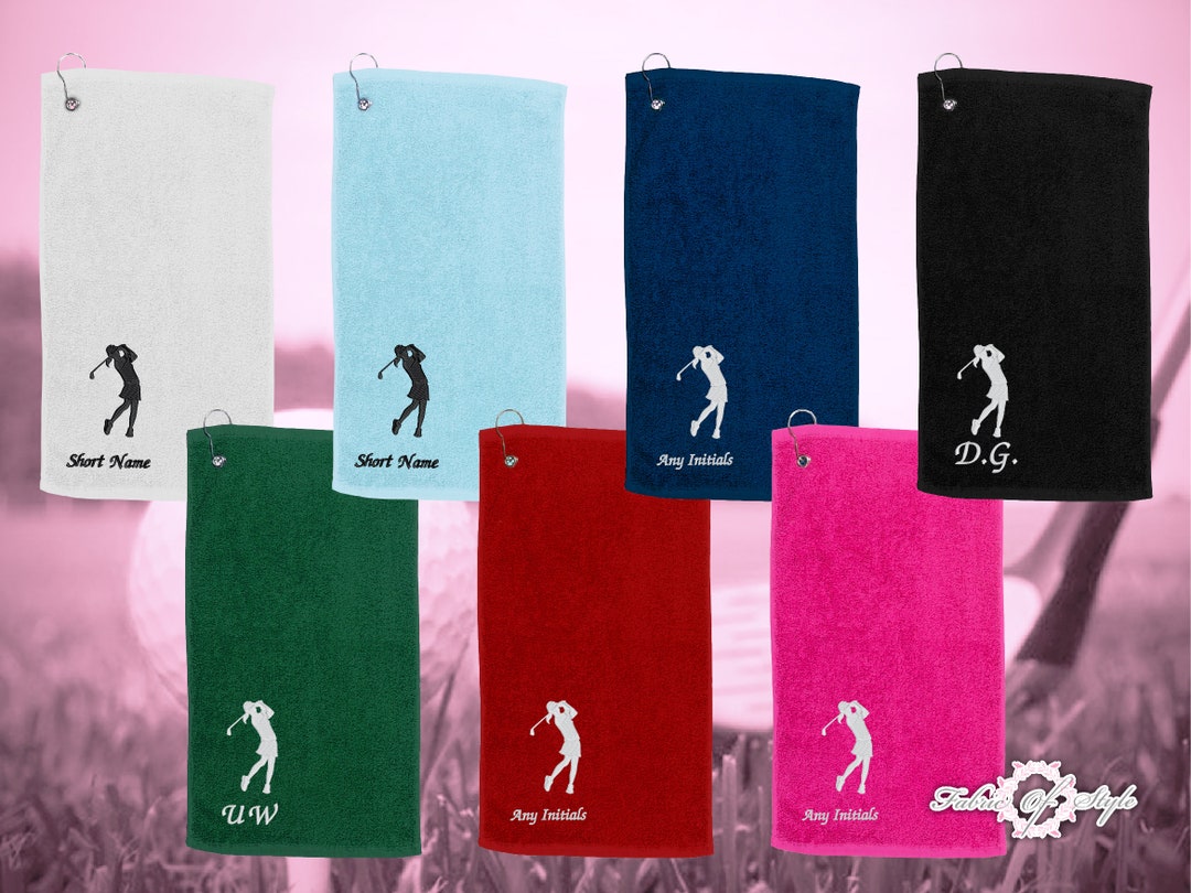 Personalised Lady Golfer Embroidered Best Golfer Golf Towel Any Name ...