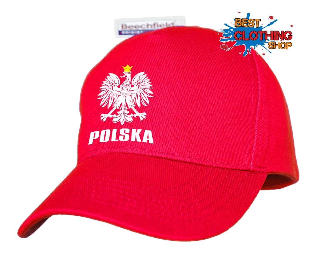 Polska Poland Kibic Football Classic Plain Adjustable Baseball Cap Red ...