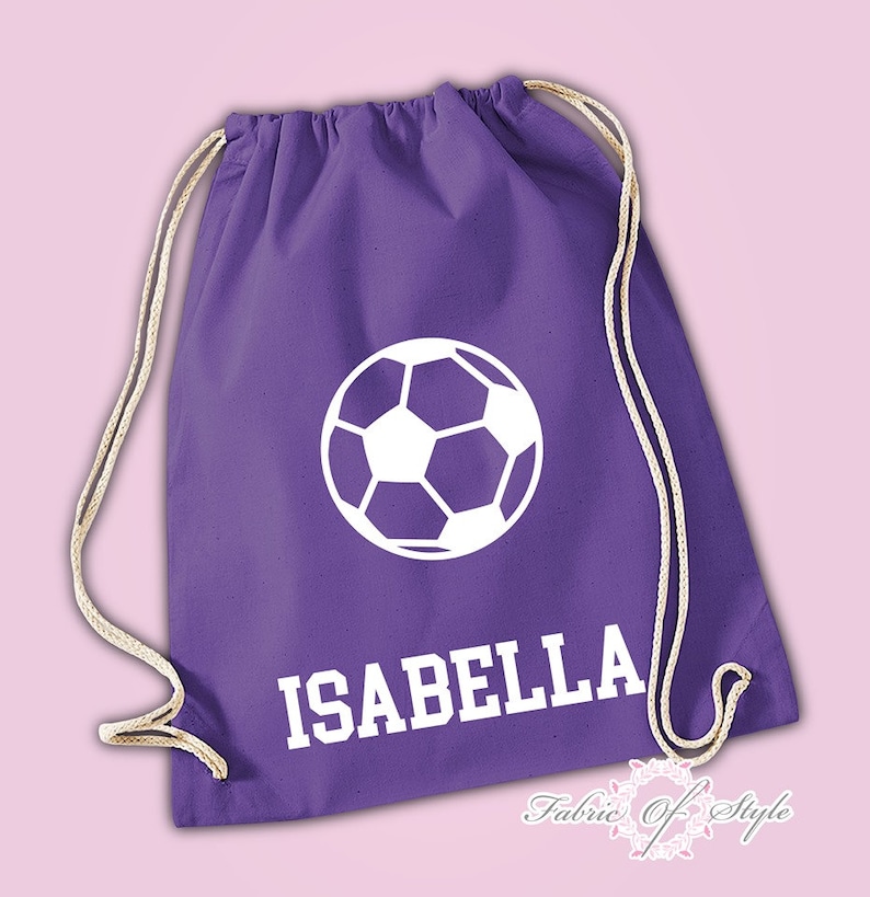 Personalised Any Name Football Back to Drawstring Boy Bag PE GYM School ...