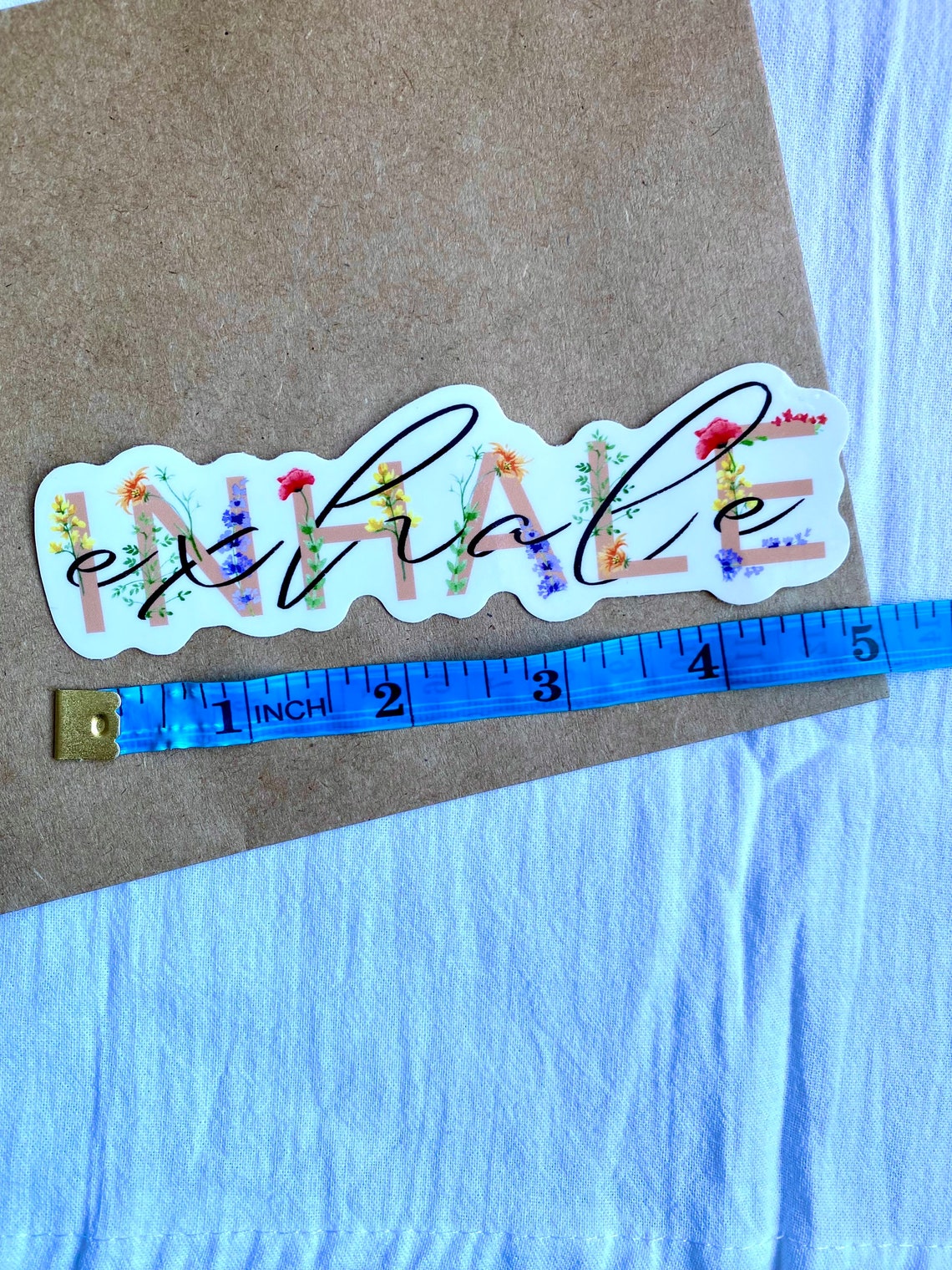 Inhale/exhale Sticker Glossy Vinyl Sticker Mental Health | Etsy