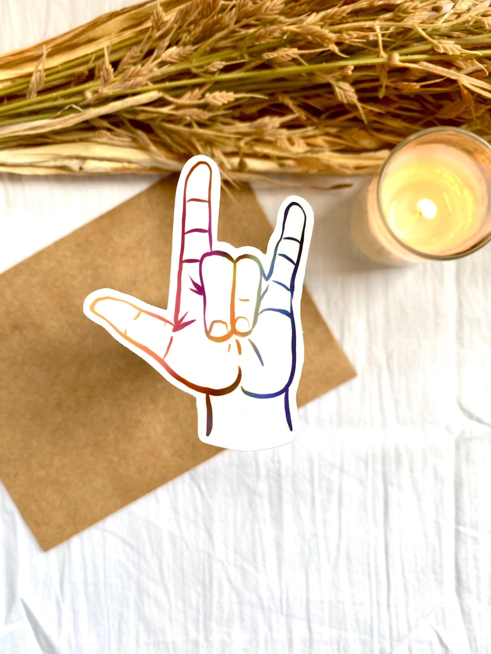 ASL ILY Sticker Matte Vinyl Decal ILY Handshape - Etsy