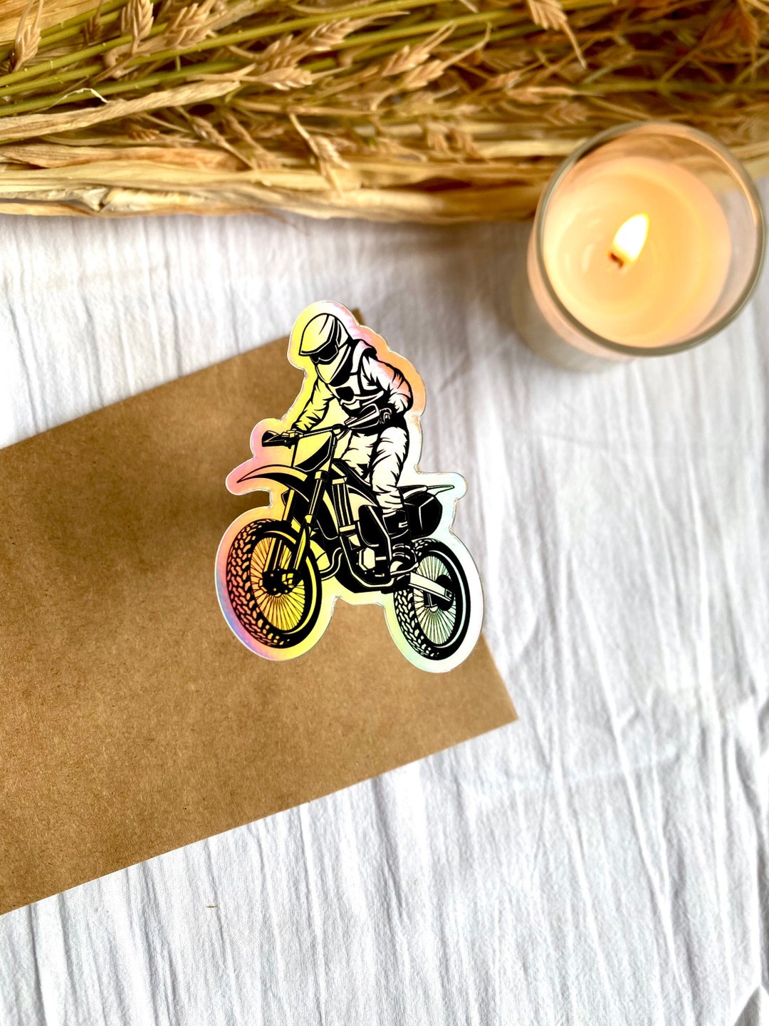 Holographic Motocross Sticker Sports Vinyl Decal Dirt Bike Laptop Decal ...