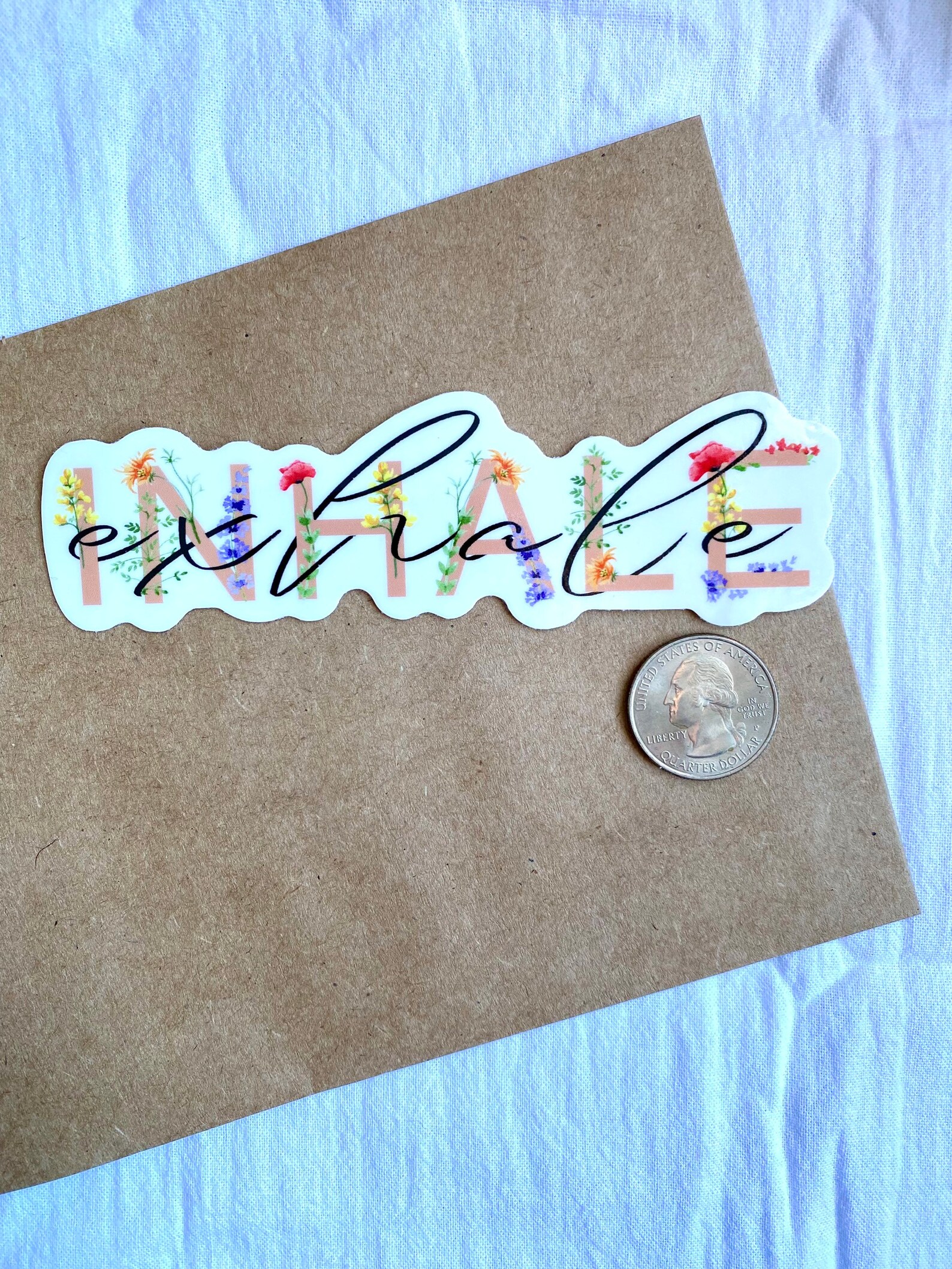 Inhale/exhale Sticker Glossy Vinyl Sticker Mental Health | Etsy