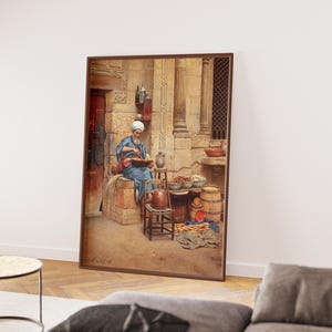 Street Merchant in Cairo by Ludwig Deutsch - Egyptian Art - Arabic Art ...