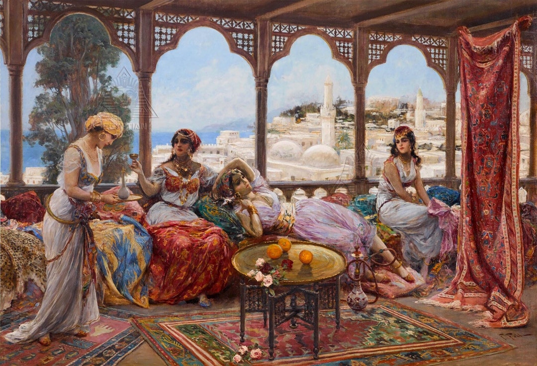 Arab Women on the Terrace by Fabio Fabbi - the Mediterranean Coast ...
