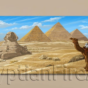 Egypt Landscape - the Civilization - Egyptian Art - Hand Painted Oil ...