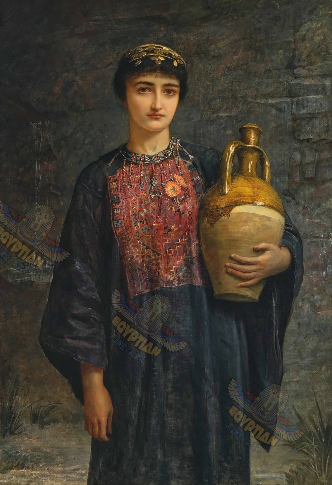 Hand Painted Artwork - the Daughter of Bethlehem, Palestine - A ...