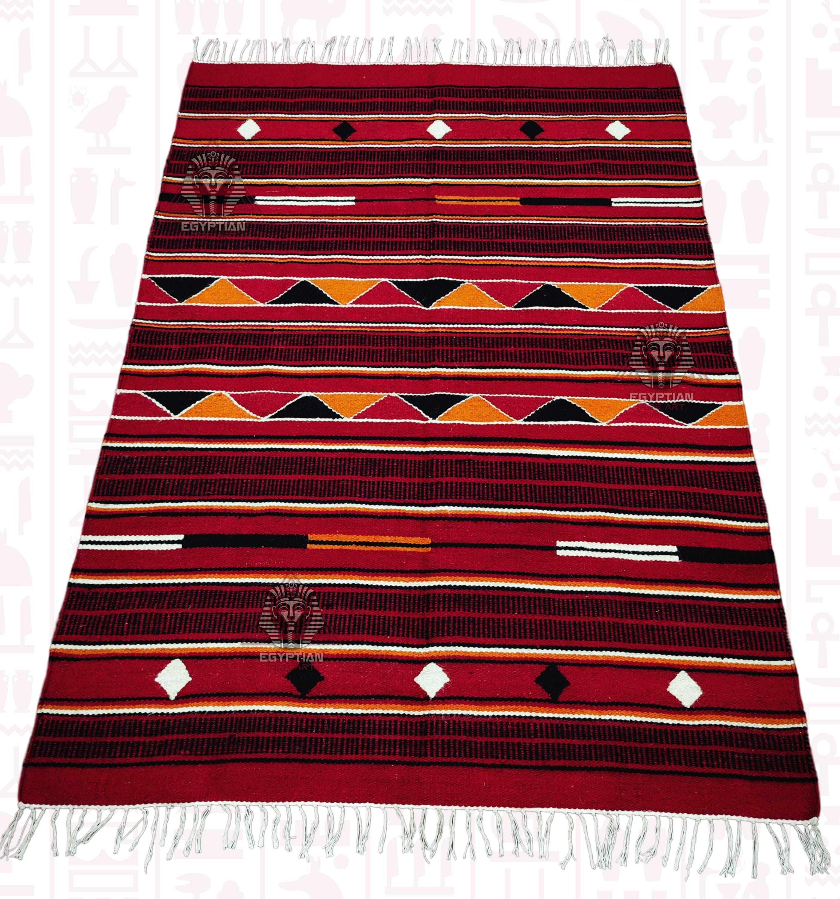 Handwoven Bedouin Kilim Rug - 100% Wool - Egyptian Kilim - Arabic ...