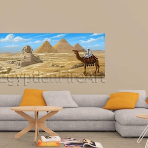 Egypt Landscape - the Civilization - Egyptian Art - Hand Painted Oil ...