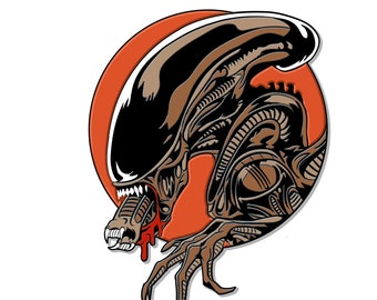 2.25 XENOMORPH Enamel Pin Alien Giger Sci-fi Horror Pin - Etsy