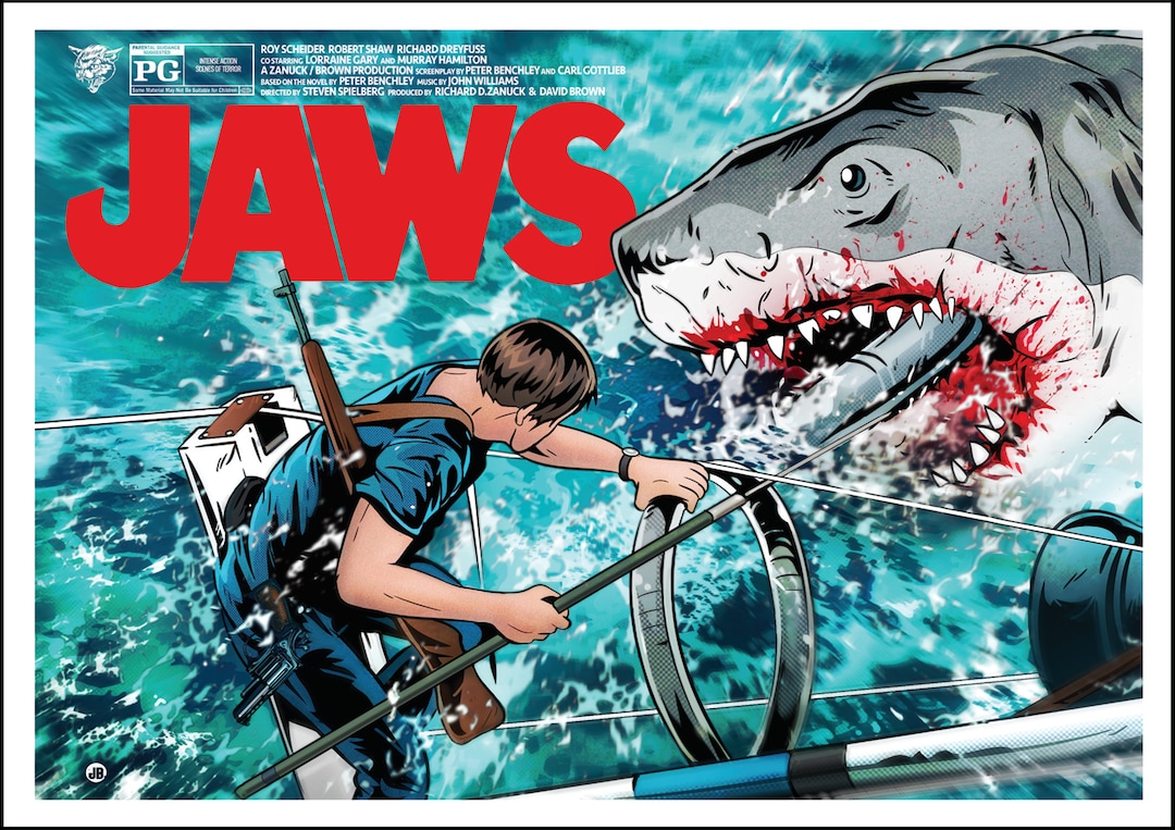 Jaws Print Alternative Movie Poster - Etsy