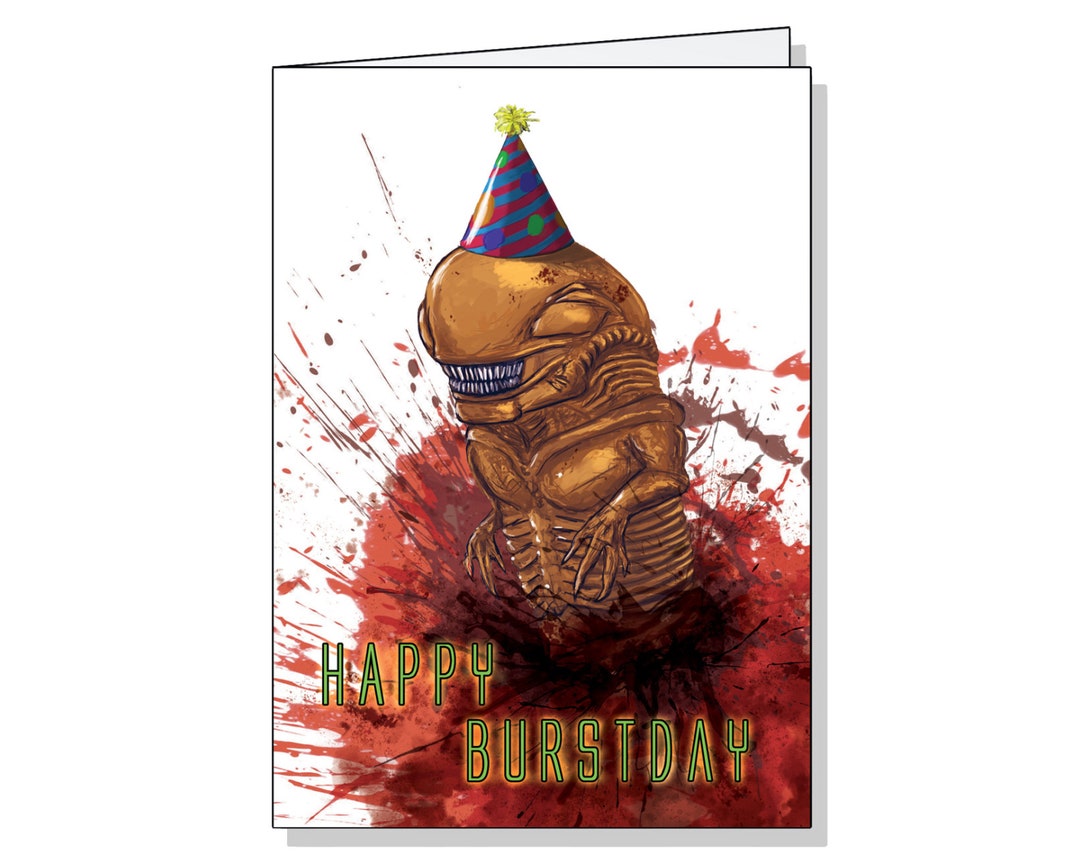 Alien Funny Birthday Greeting Card - Etsy