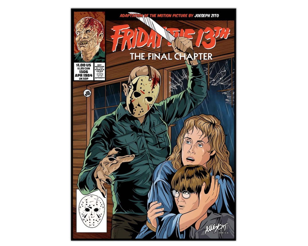 The Final Chapter Comic Cover Poster - Friday the 13th Jason Voorhees ...
