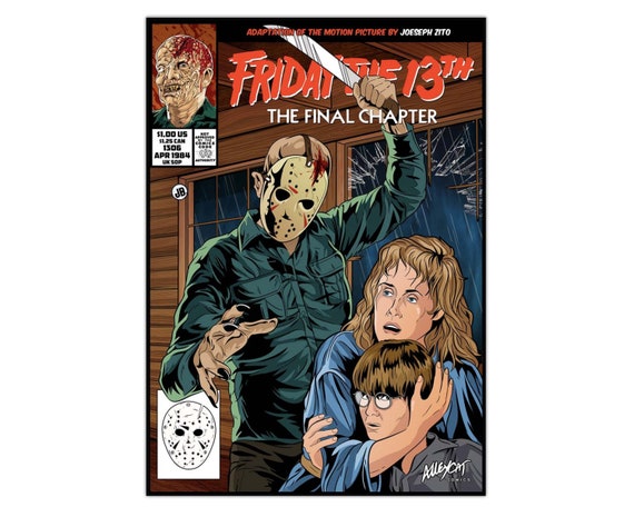 The Final Chapter Comic Cover Poster Friday the 13th Jason - Etsy