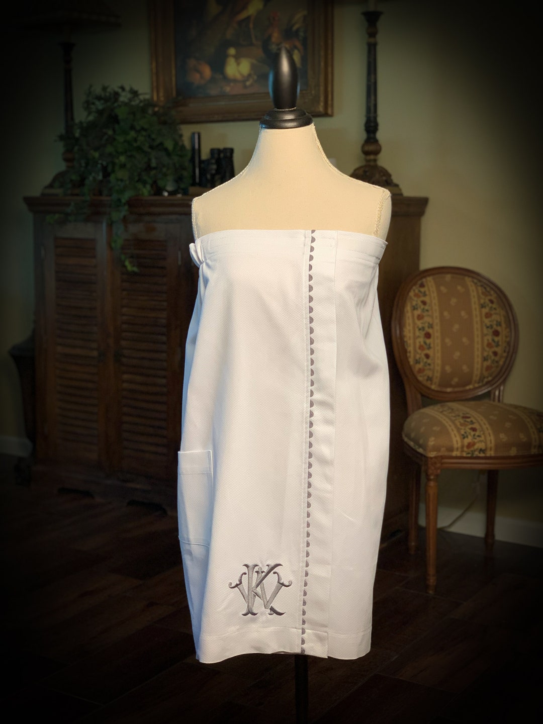 Spa Wraps for Women Custom Embroidered Spa Wraps Monogrammed Women's ...