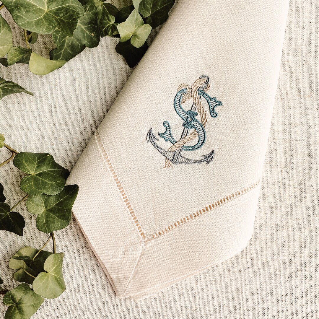 Embroidered Linen Napkins, Linen Dinner Napkins, Embroidered Napkins ...
