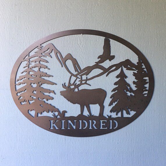 Personalized Elk Scene | Etsy