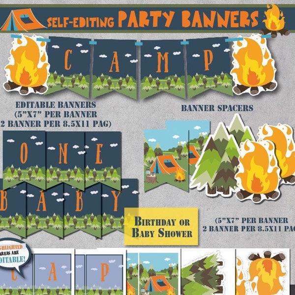 Camping Banner - Etsy