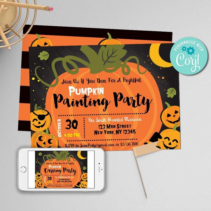 Pumpkin Painting Contest Flyer - Etsy