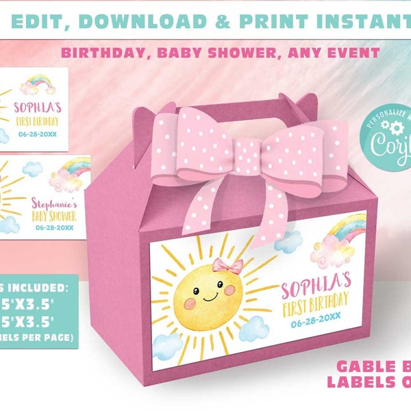 Sunshine Favor Tags - Etsy