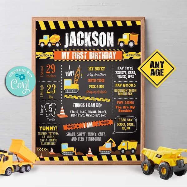 Construction Theme Welcome Board - Etsy