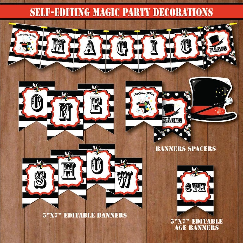 PRINTABLE Magic Party Photo Booth Props-Magic Birthday-Magic | Etsy