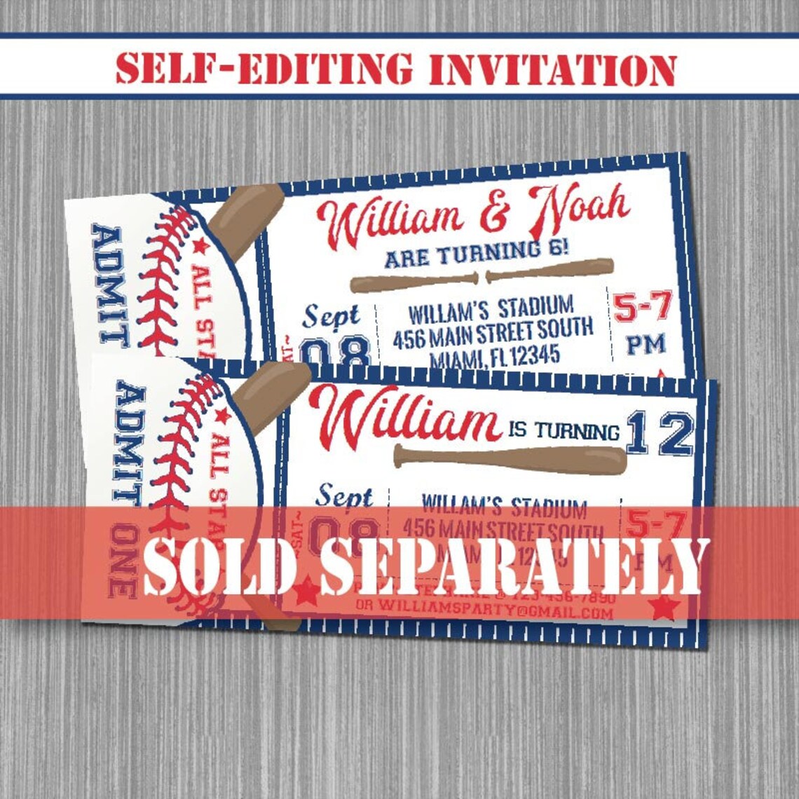 SELF-EDITING All Star Baseball Birthday Decorations-printable - Etsy