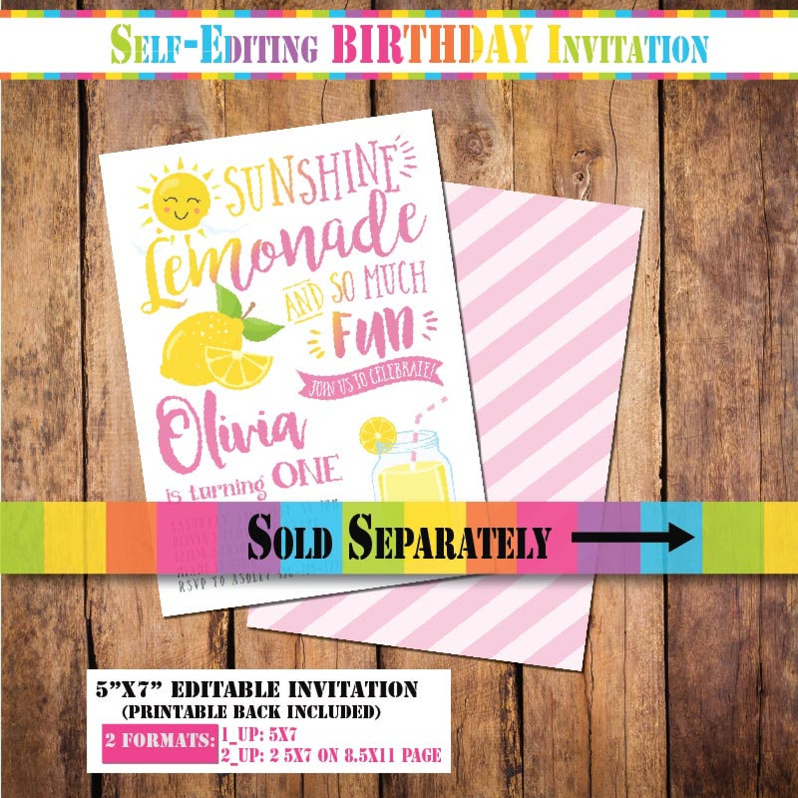 Printable Pink Lemonade Party Photo Booth Props Sunshine Etsy