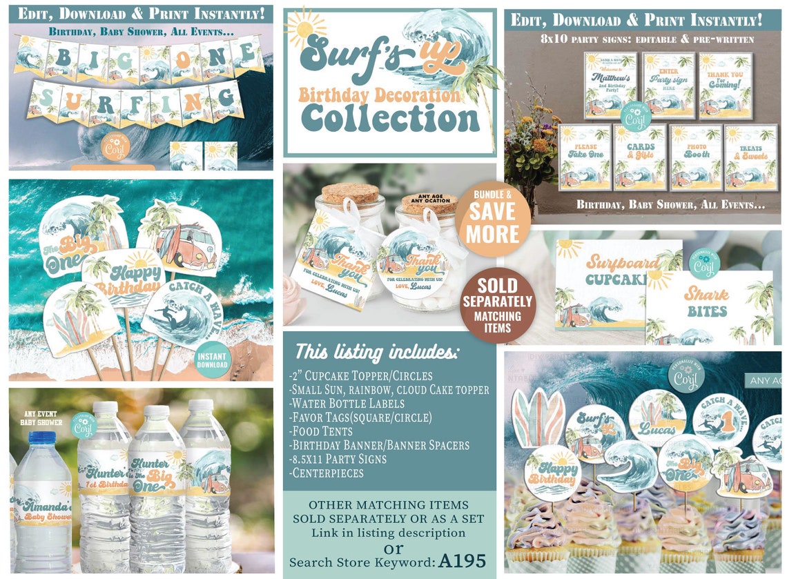 Cali-four-nia Dreaming 4th Birthday Invitation-self Edit W Corjl ...