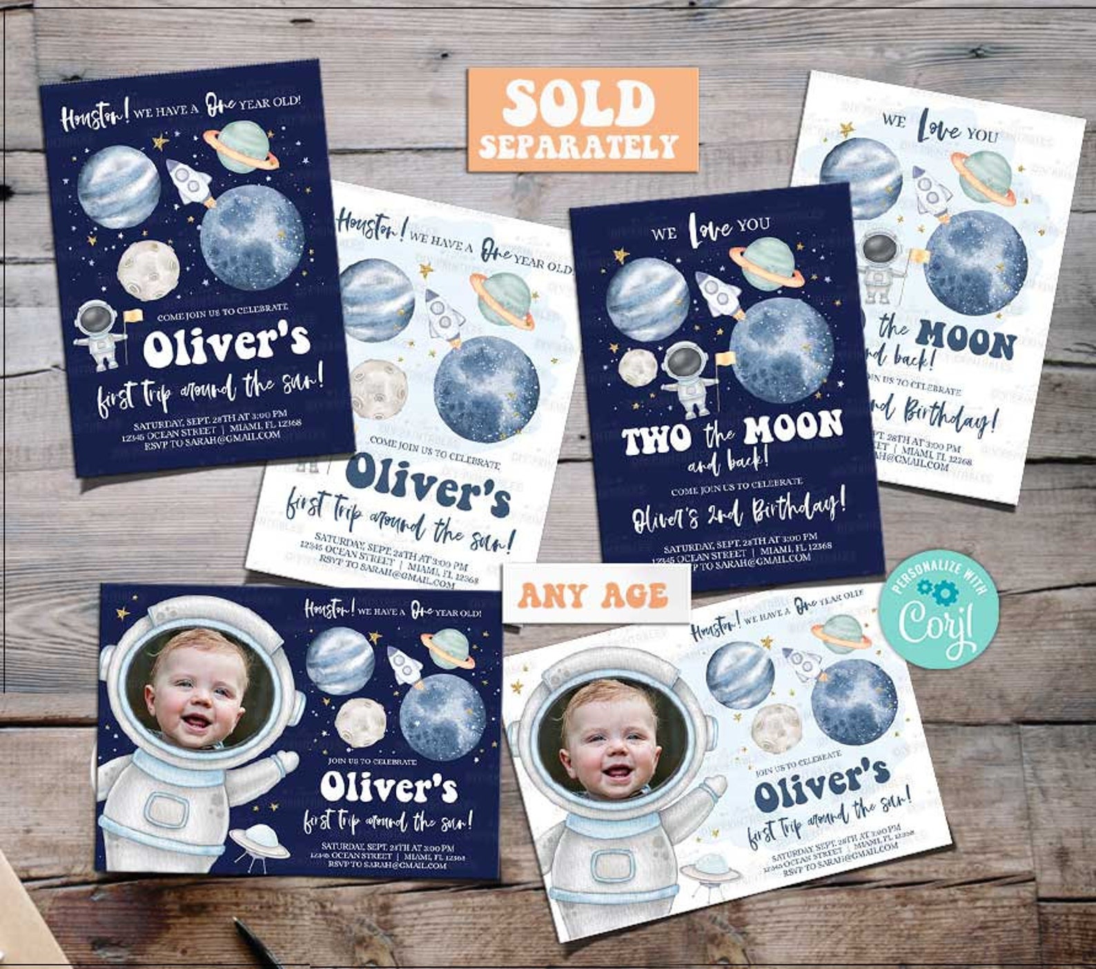 Outer Space Birthday Centerpieces-instant Download-out of This World ...