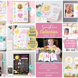 Sunshine Milestone Chalkboard-self Edit W Corjl-sunshine Birthday-you ...