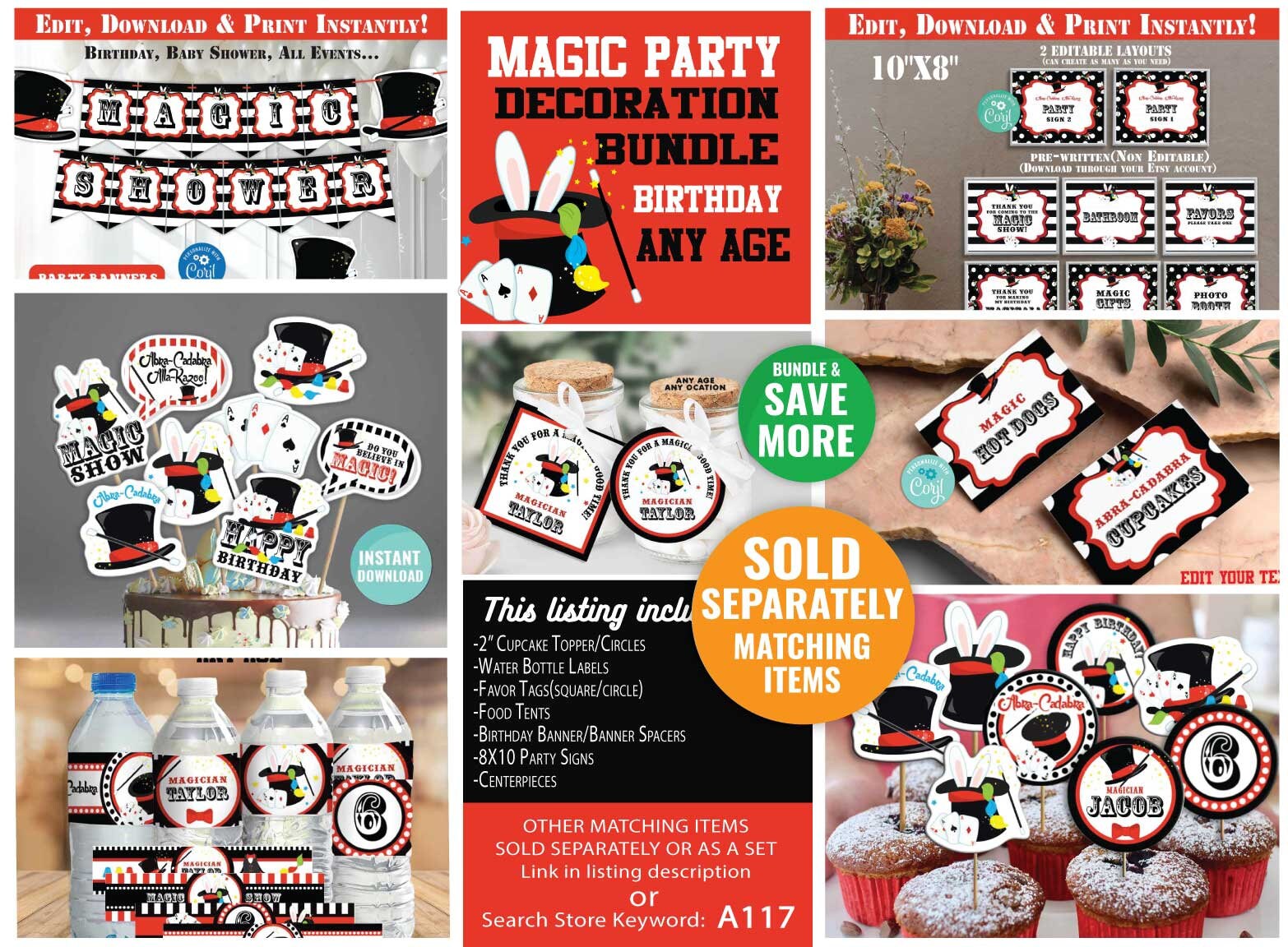 Instant Download Magic Party Centerpiece-magic Birthday-magic Party ...