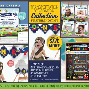 Transportation Birthday Photo Banner-self-edit With Corjl ...