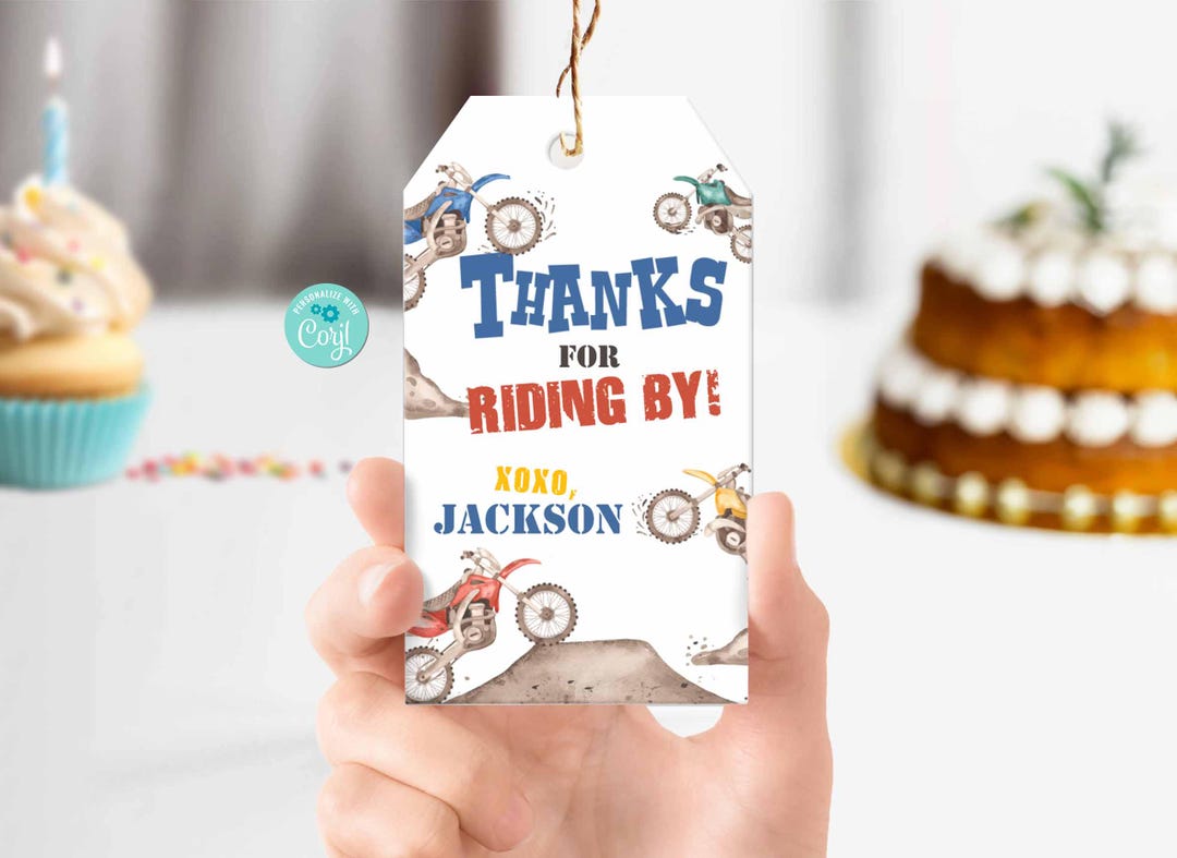 Dirt Bike Party Favor Tags: Birthday Decoration (digital Download) - Etsy