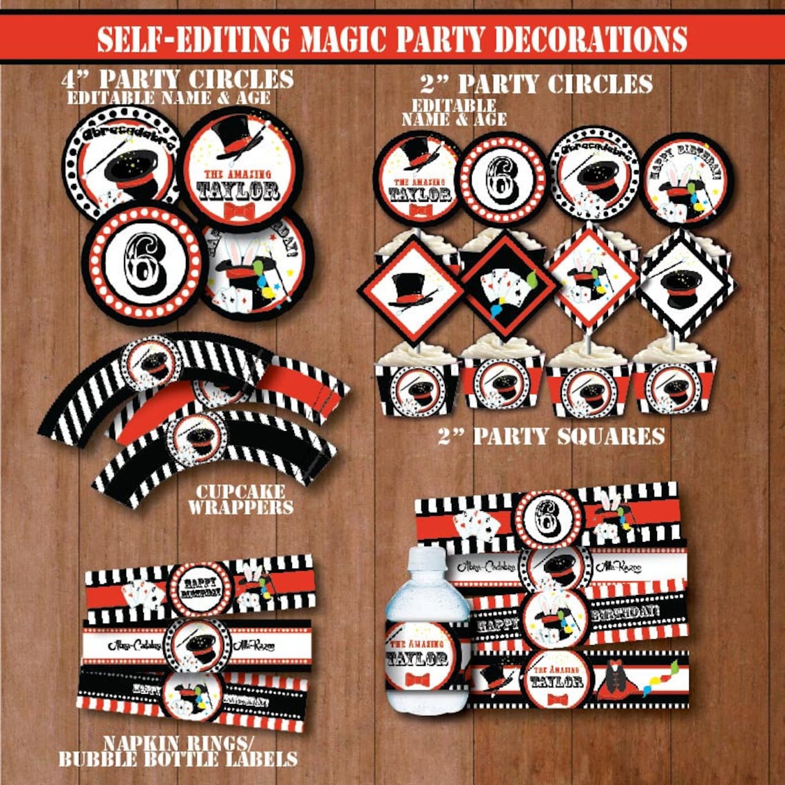 PRINTABLE Magic Party Photo Booth Props-Magic Birthday-Magic | Etsy