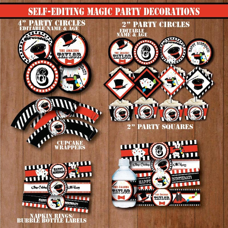 PRINTABLE Magic Party Photo Booth Props-Magic Birthday-Magic | Etsy