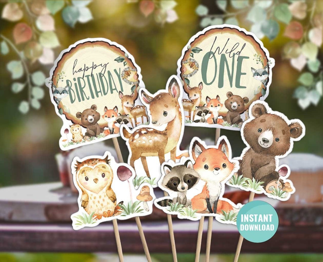 Woodland Party Centerpieces-instant Download-woodland Birthday-table ...