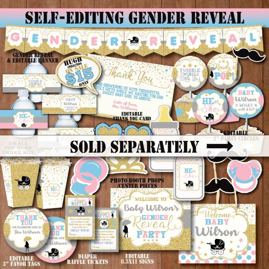 Self-editing Gender Reveal Invitation-twinkle Twinkle Little - Etsy
