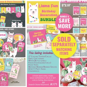 Llama Birthday Milestone Poster-edit W Corjl-llama Party Chalkboard ...