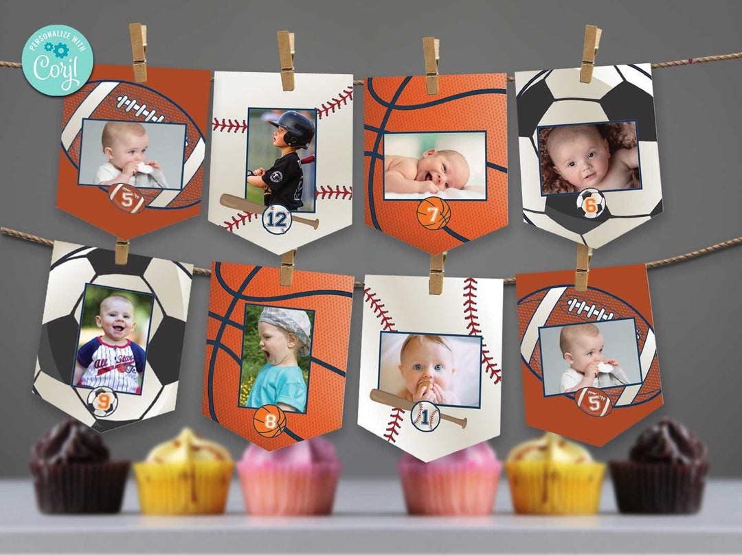 All Star Sport Photo Banners-edit W Corjl-sport Party Photo Decoration ...