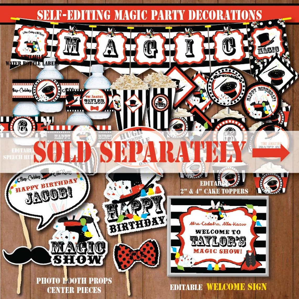 PRINTABLE Magic Party Photo Booth Props-magic Birthday-magic - Etsy