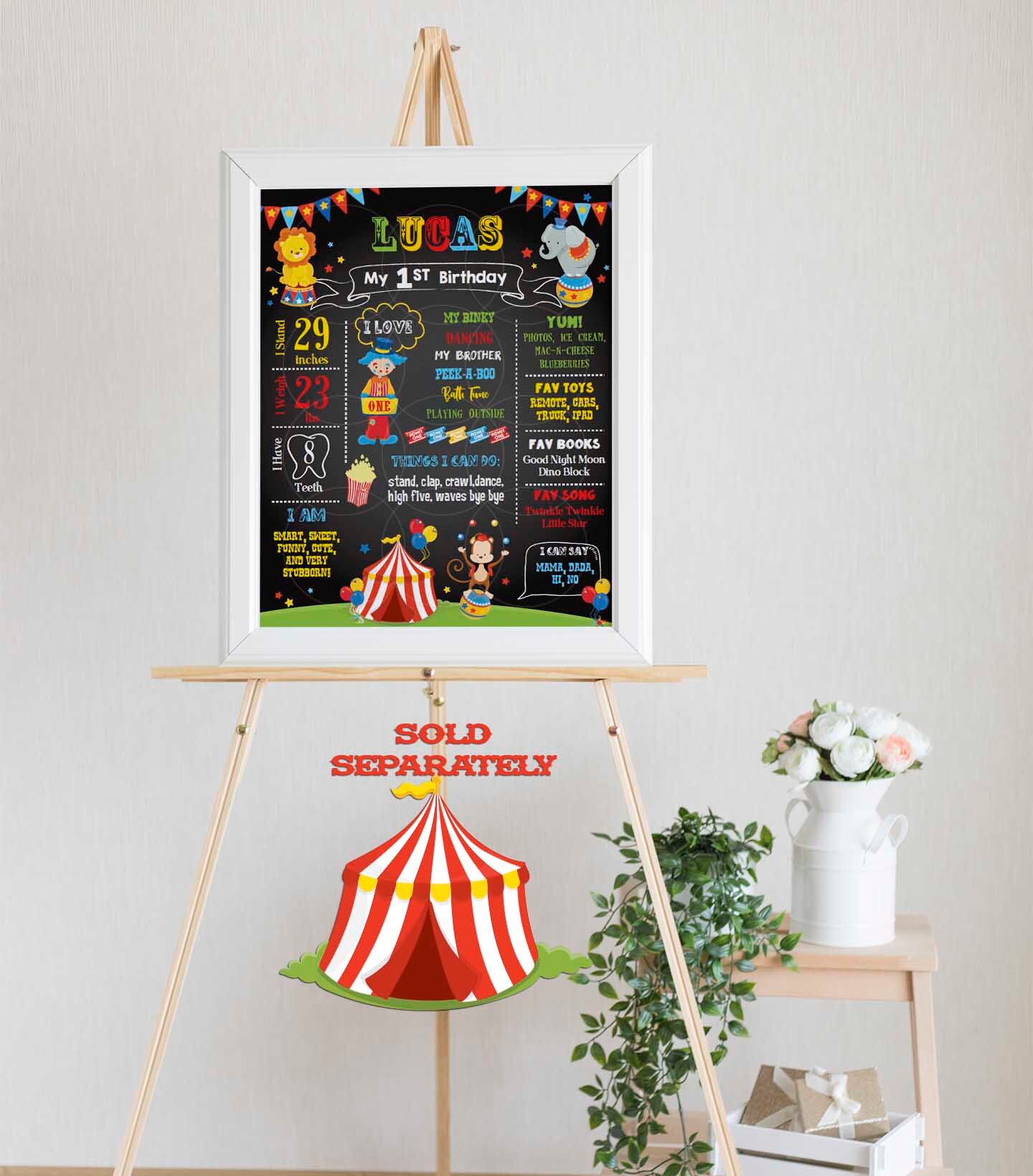 Carnival Birthday Time Capsule Set-selfedit W Corjl-circus | Etsy