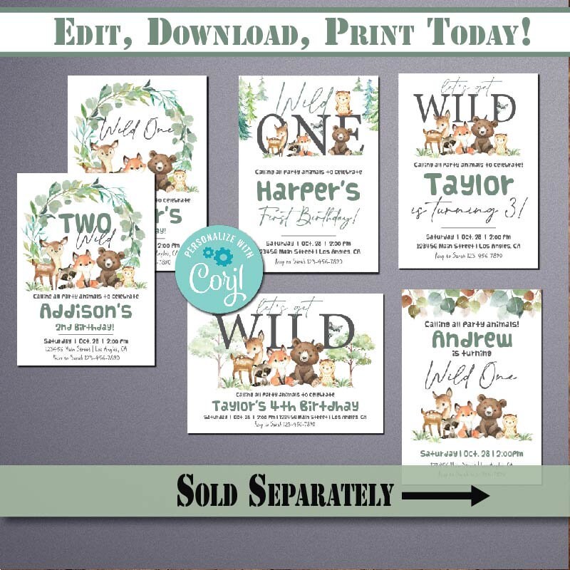 Woodland Party Welcome Sign-self-editing W Corjl-woodland - Etsy