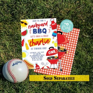 BBQ First Birthday Decoration Kit-self Edit W Corjl-milestone ...